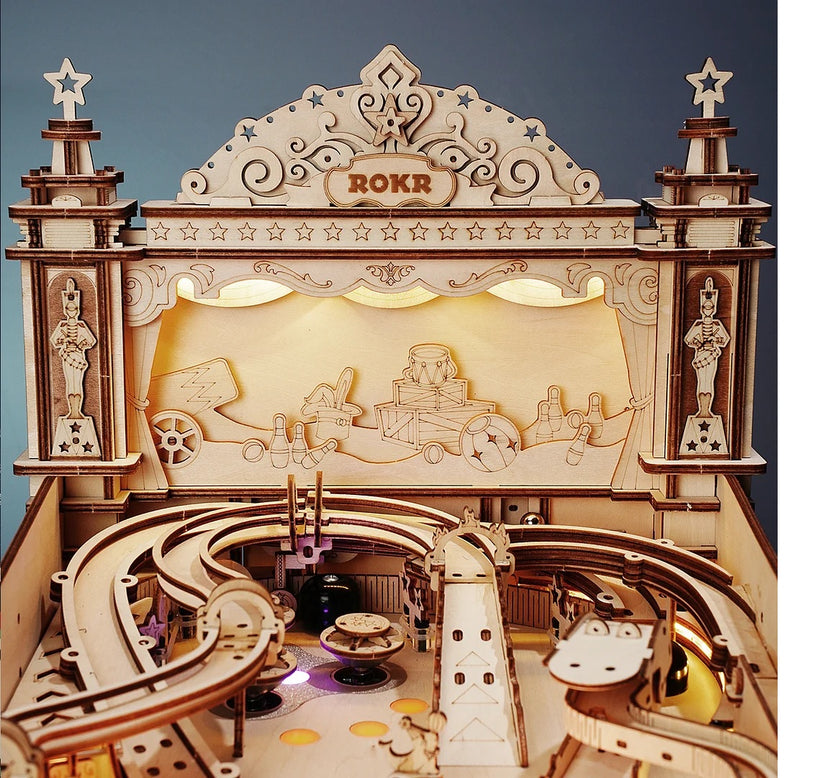 ROKR 3D Pinball Machine 3D Wooden Robotime model kit EG01 – GiftAffaire